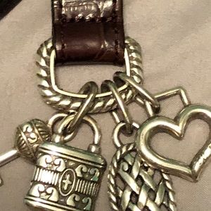 Brighton | Accessories | One World By Brighton Leather Charm Key Ring ...